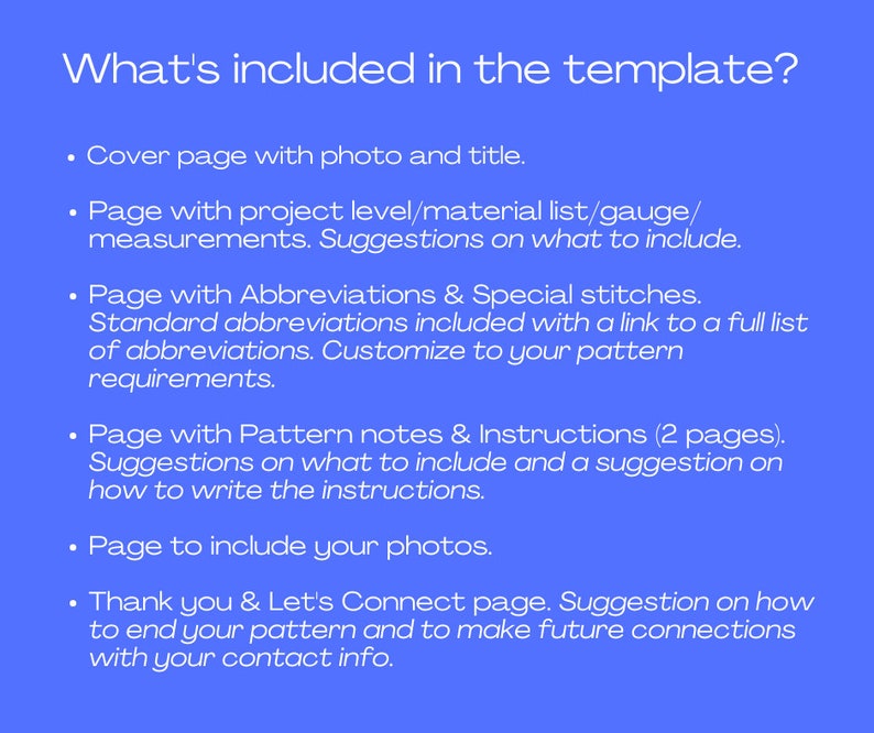 Crochet Pattern Template//canva//basic Template - Etsy UK