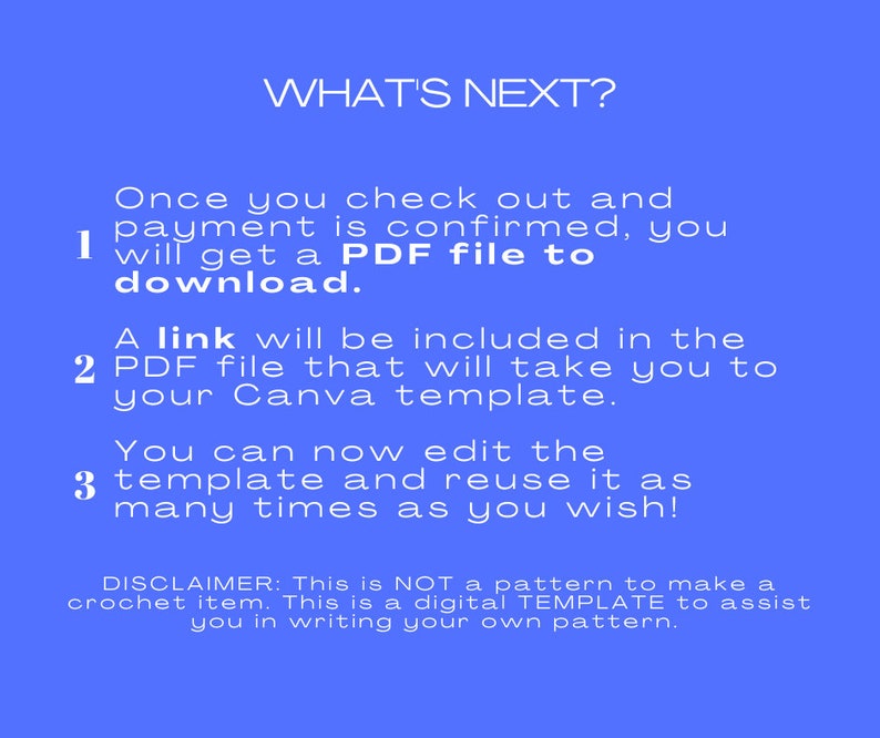 Crochet Pattern Template//canva//basic Template - Etsy