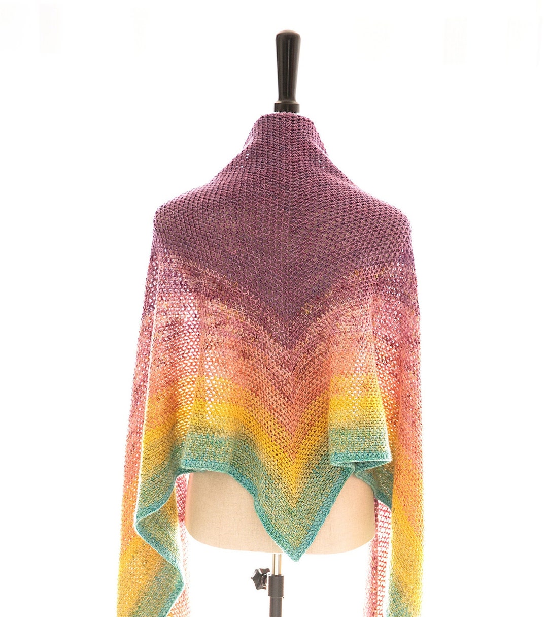 Crochet Pattern // Crochet Wrap/shawl // Tropical Sunset Shawl - Etsy