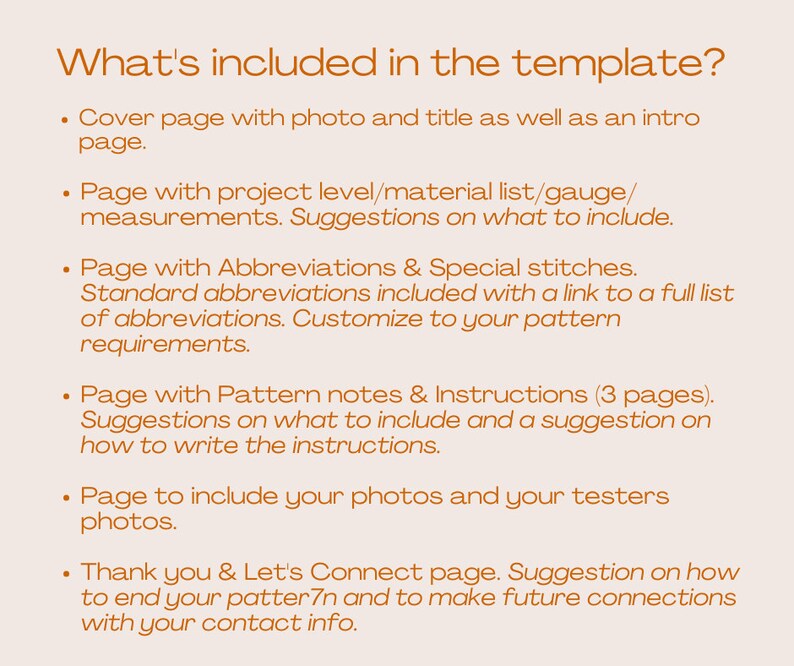 Crochet Pattern Template//canva//earthy Template - Etsy