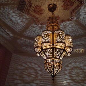 New Moroccan Pendant Light, Brass Hanging Light Fixture, Moroccan ...