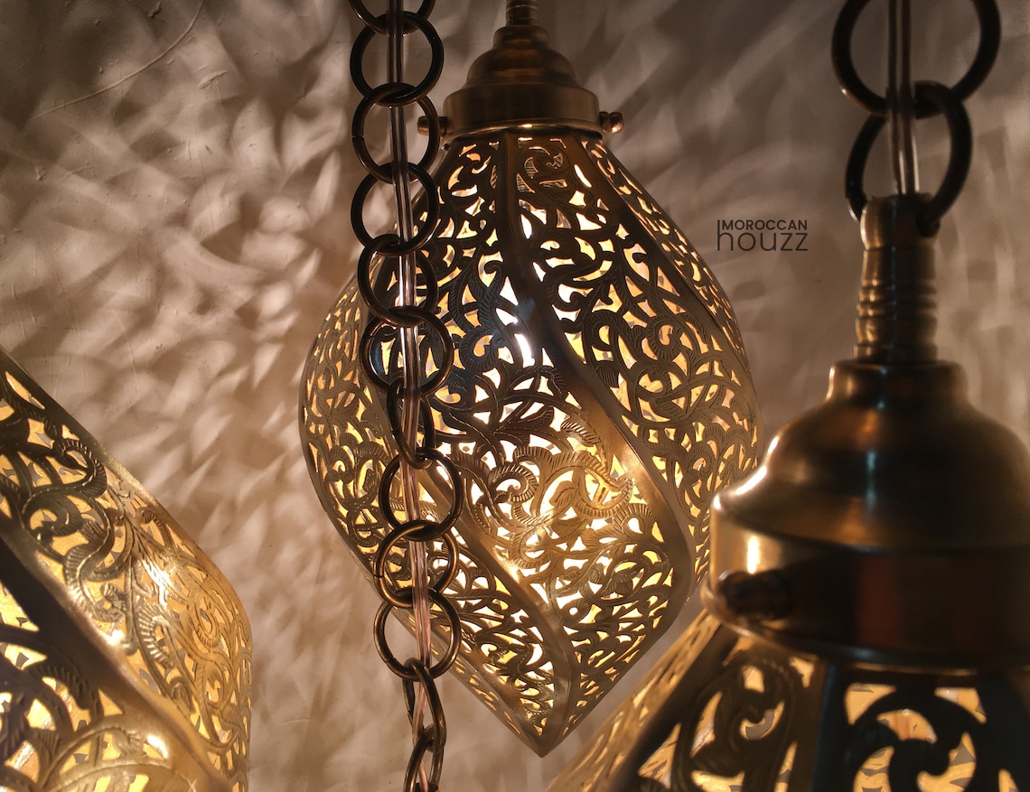 Best Price Chandelier of 4 Moroccan Handmade Pendant Lights - Moroccan ...