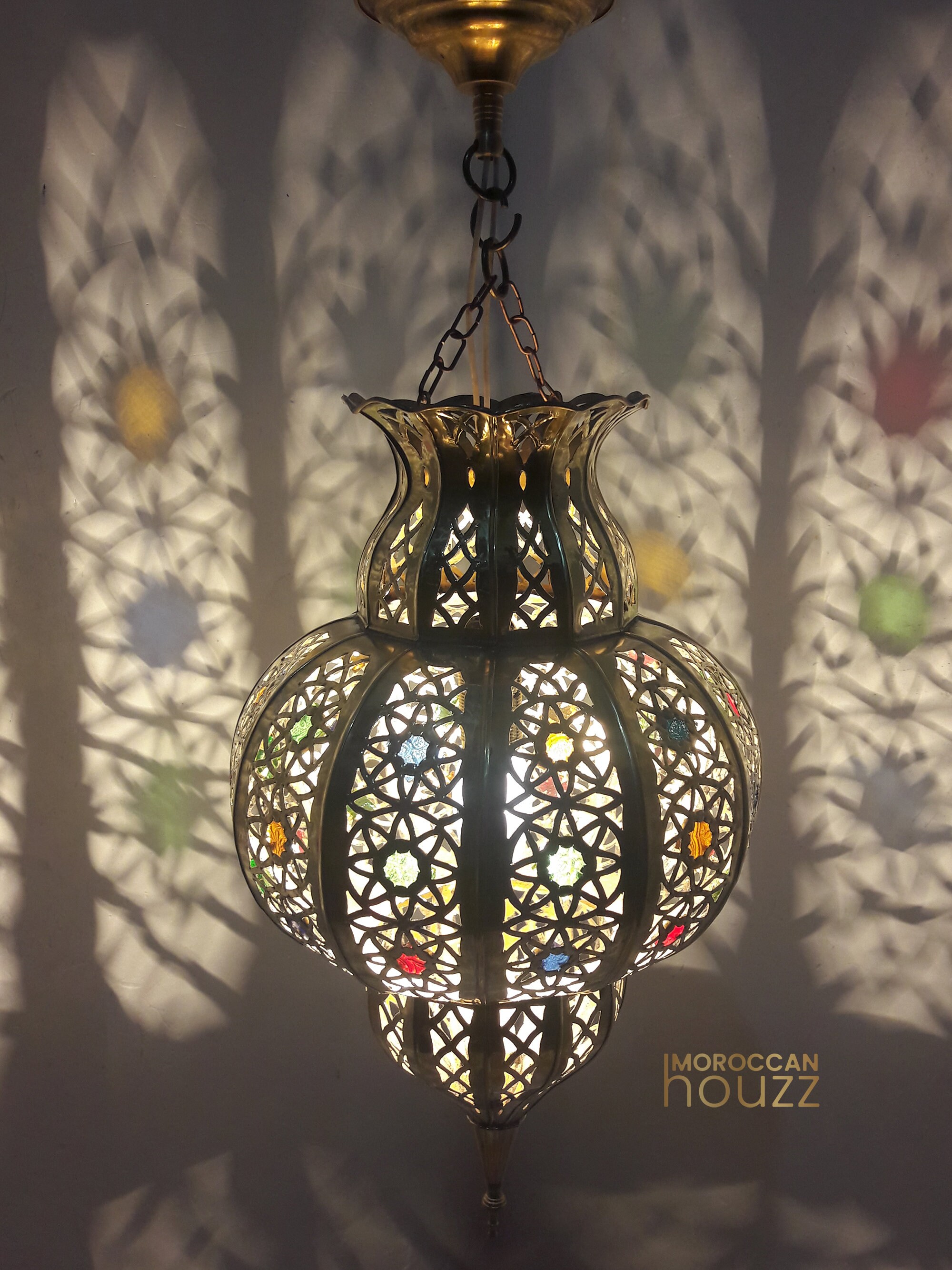 Colorful Handmade Morocco Pendant Lamps Copper Brass and | Etsy