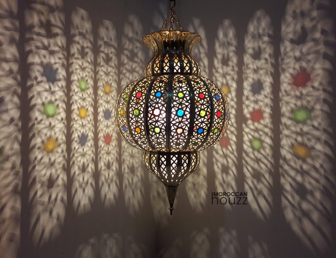 Classic Moroccan Colorful Ceiling Lamp, Marrakesh Hanging Pendant ...