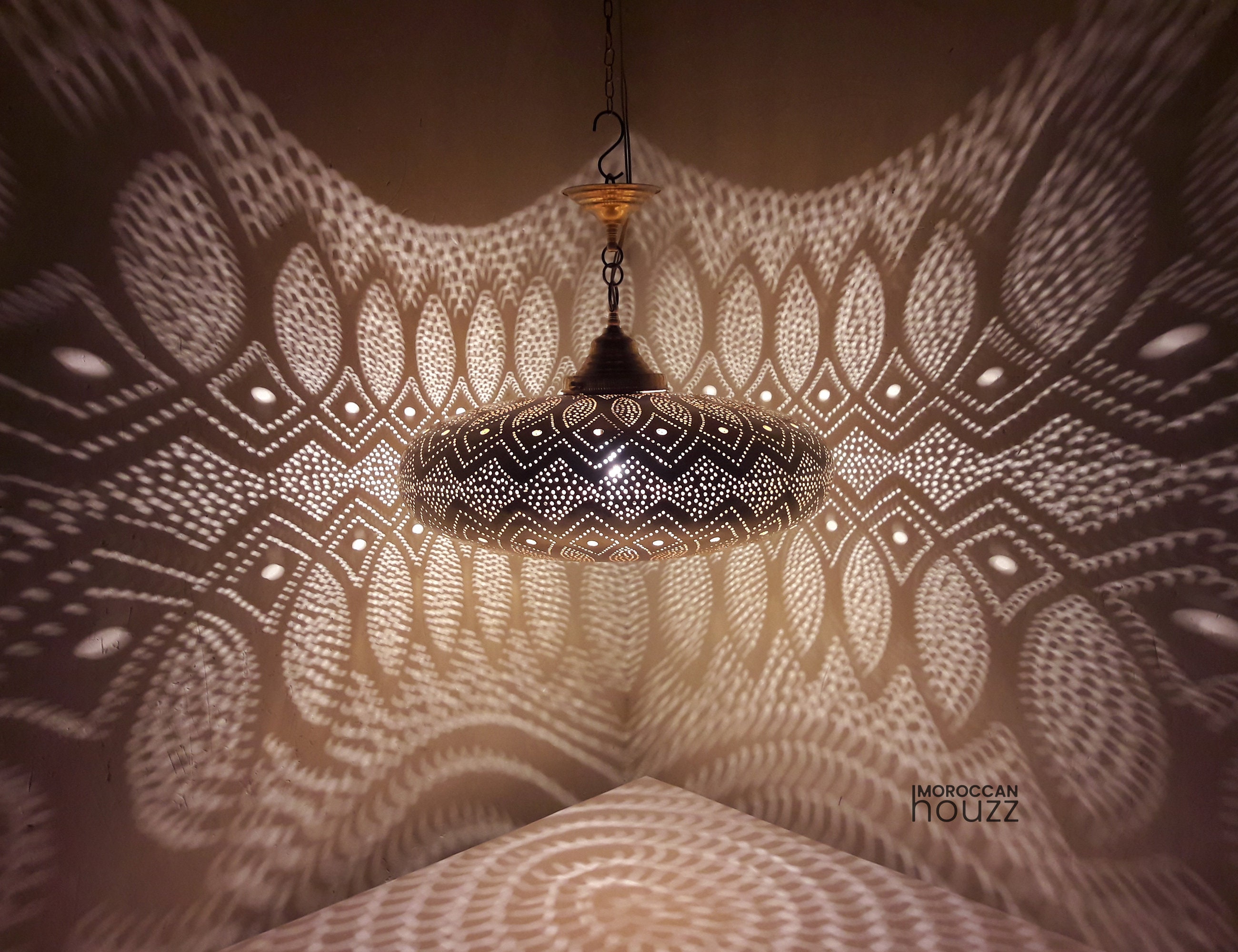 Handmade Moroccan Pendant Light, Moroccan Hanging Lamp, Lampshades ...