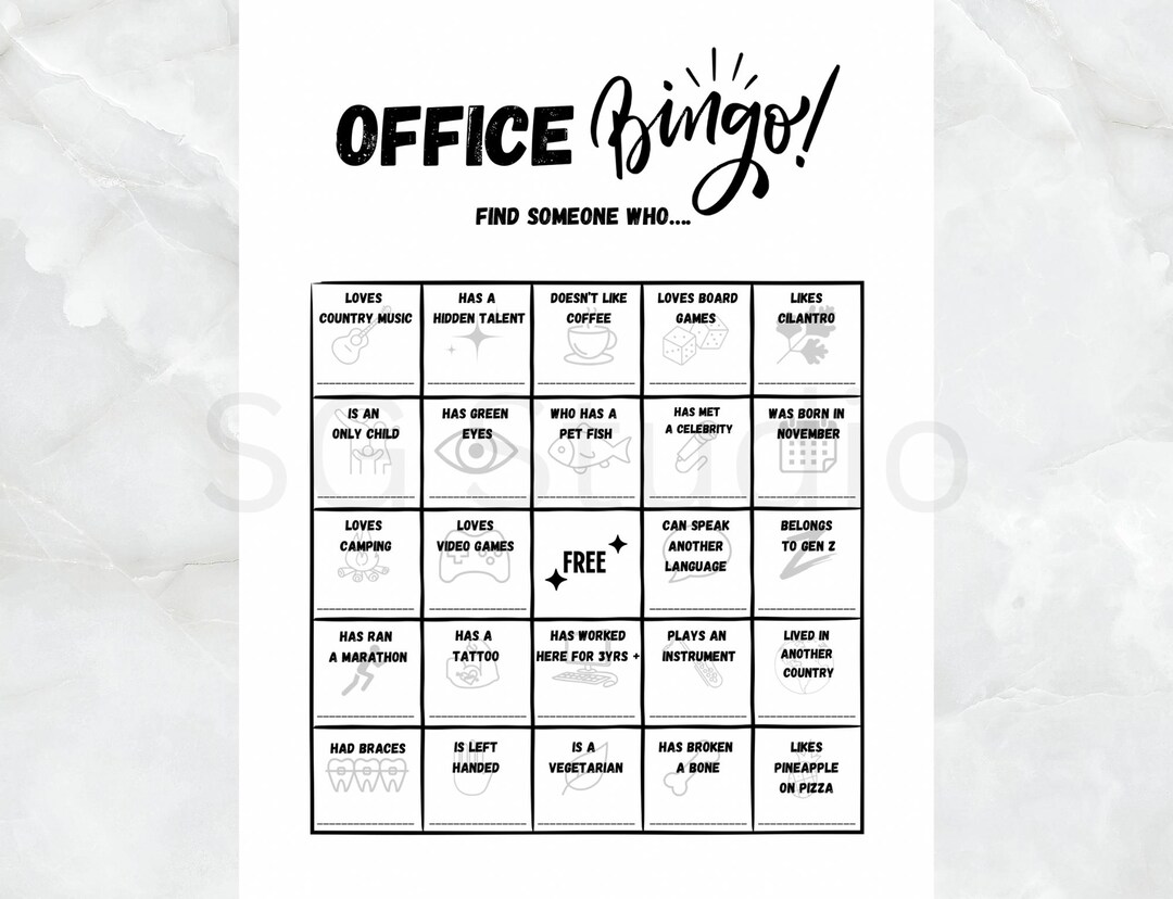 Get to Know You Bingo, Ice Breaker Activity, Find Someone Who Bingo ...