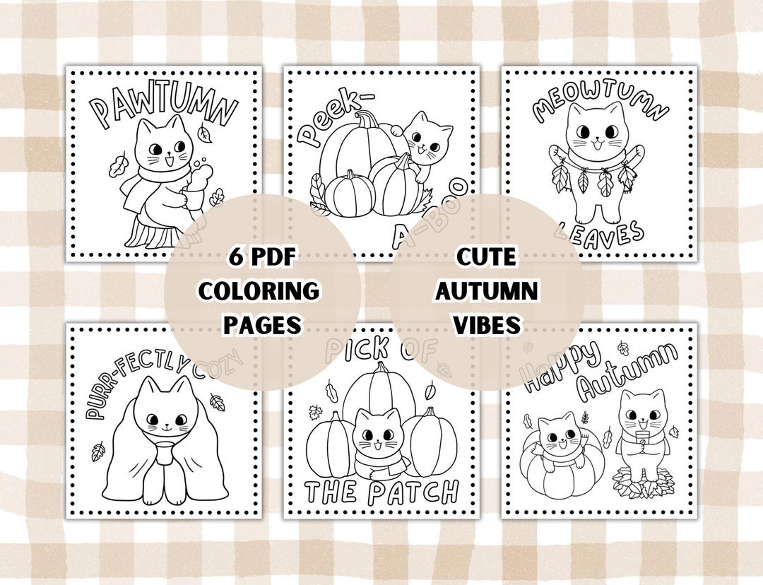 Cute Halloween Coloring Pages, Autumn Coloring Pages for Kids and ...