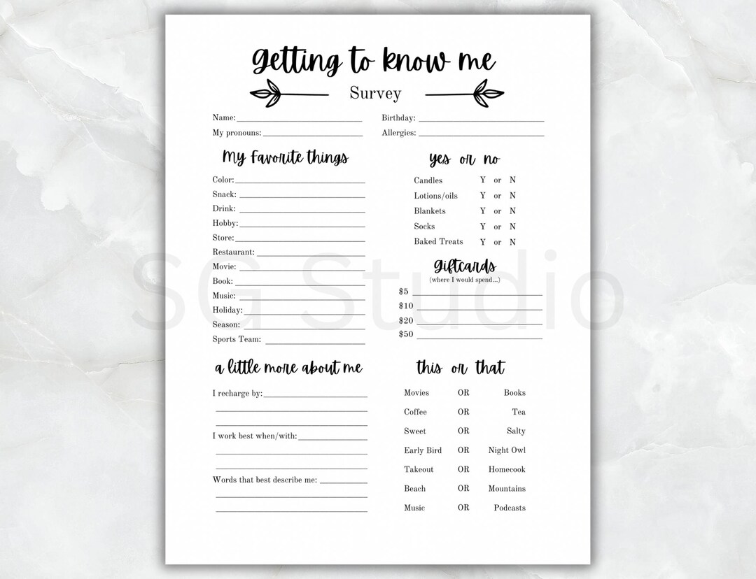 Getting to Know You, Get to Know Me, Ice Breaker Game, Team Building - Etsy
