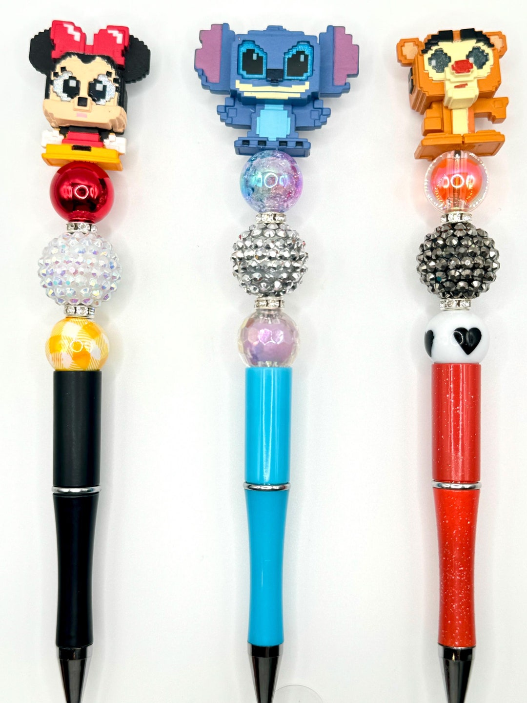 Doorables Pens, Doorable, Stitch Inspired Beaded Pen, Minnie Mouse ...