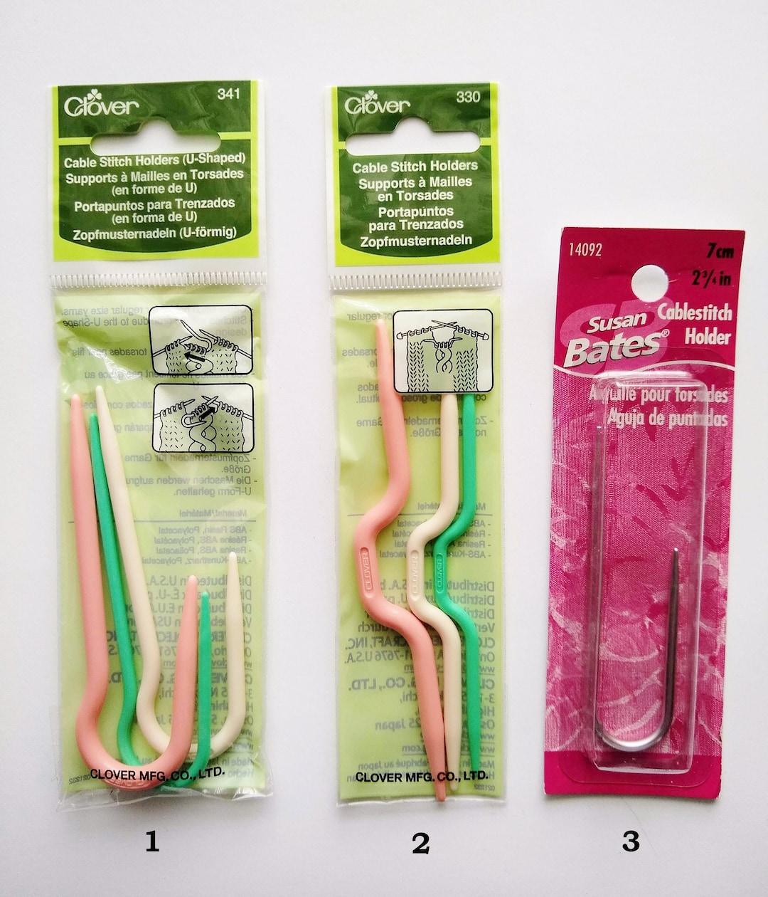 Knitting Cable Needles, Plastic, Metal, or Wood, Knitting Notions ...