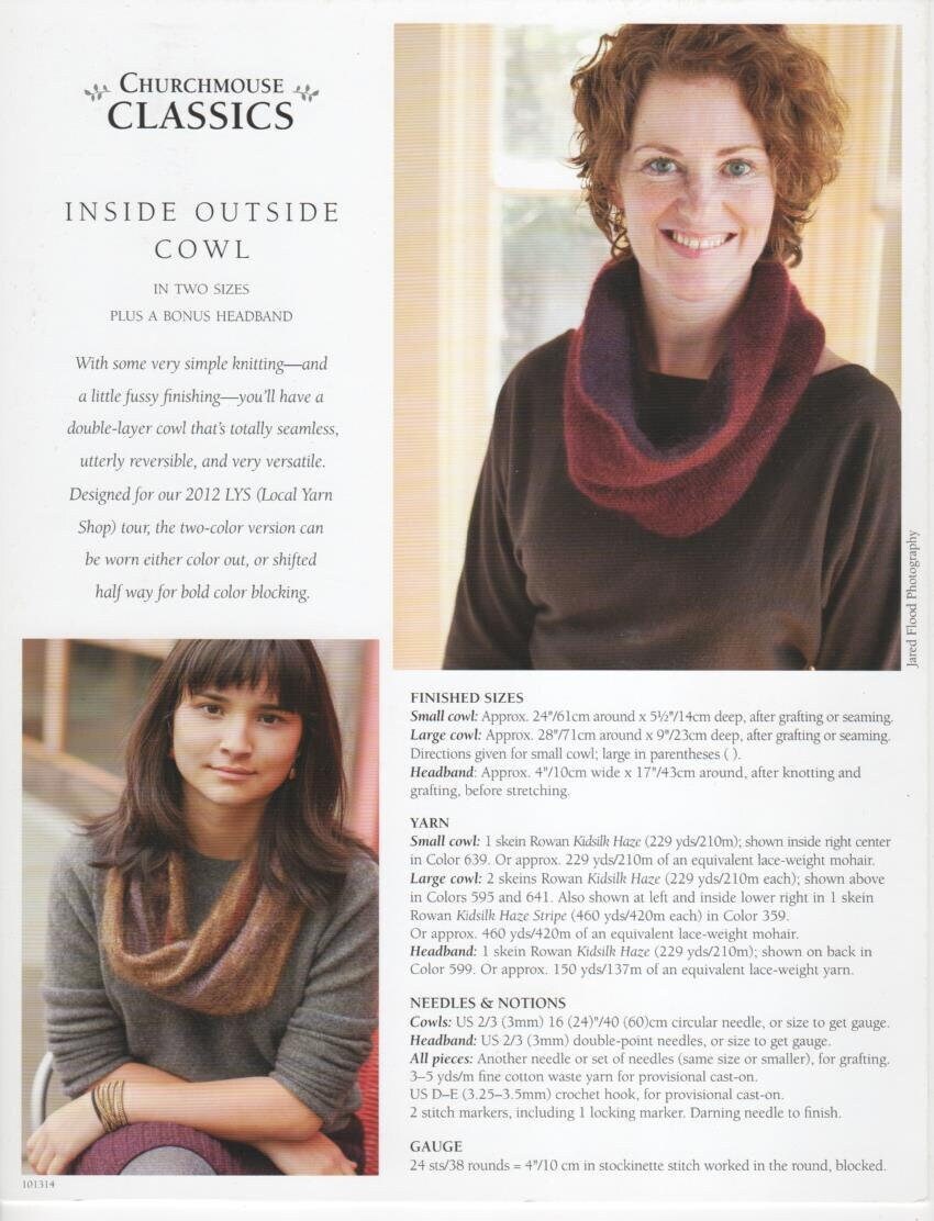 Inside Outside Cowl Knitting Pattern Stockinette Lace - Etsy