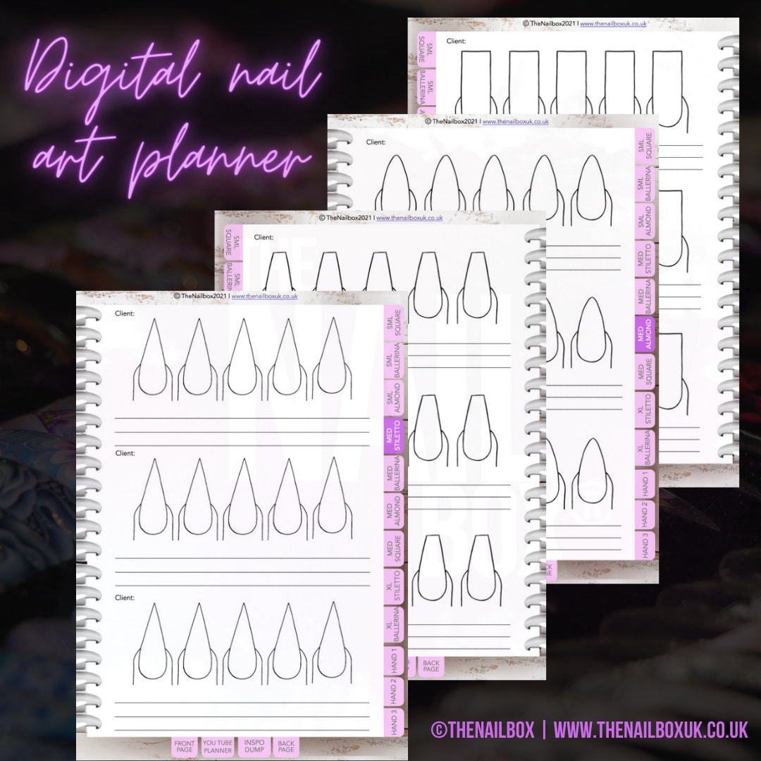 Digital Nail Art Planner: Templates, Shapes, Inspiration (PDF) - Etsy