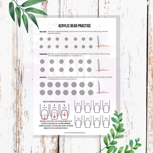 Acrylic Practice Sheet - Etsy