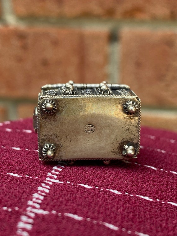Vintage 800 silver trunk charm / treasure chest penda… - Gem