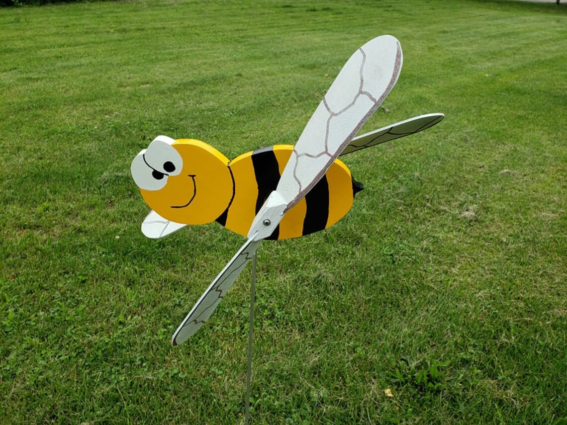 Large Hand Made 20 Whimsical BUMBLE BEE Whirligig - Etsy