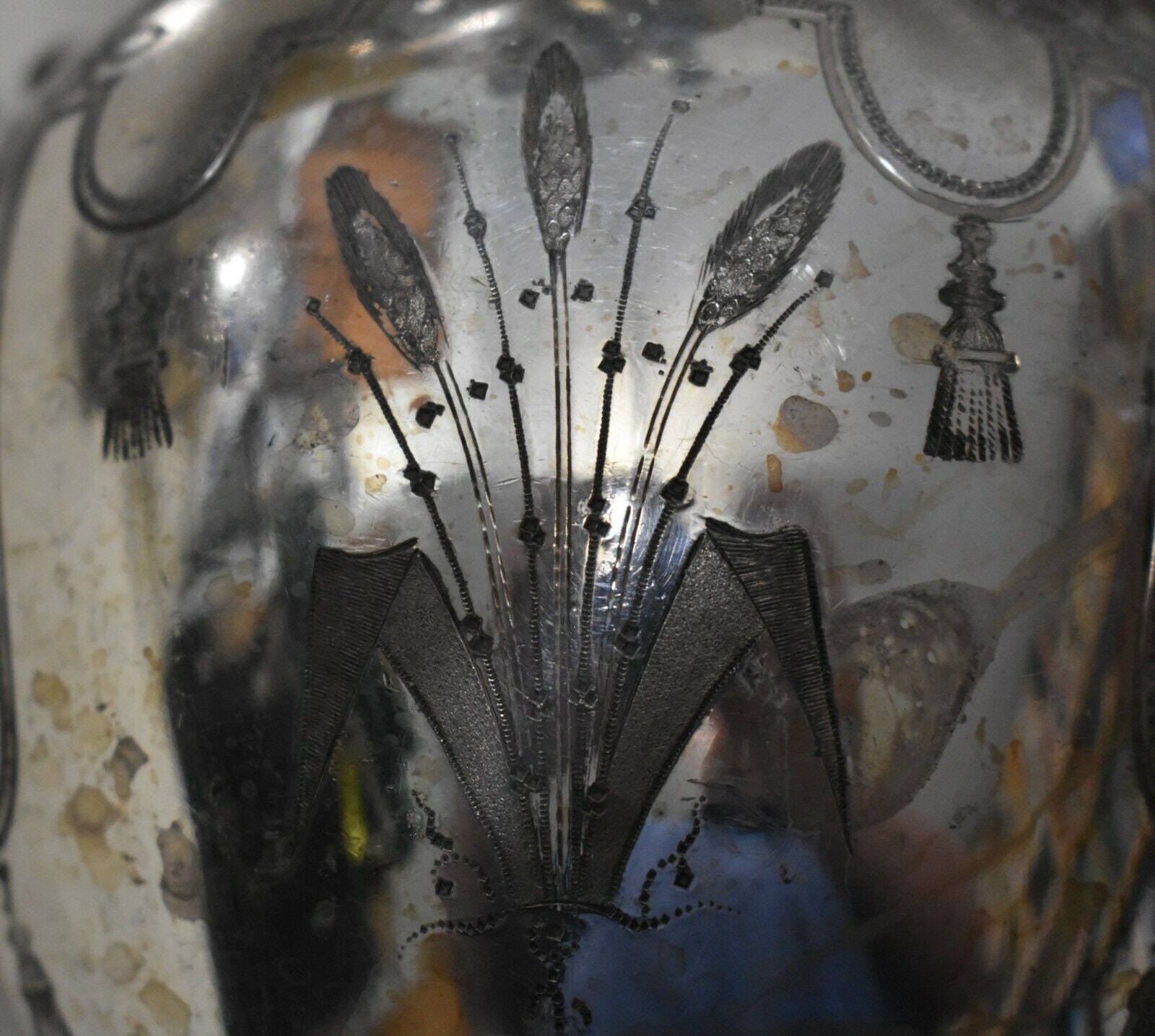 Antique Victorian Gothic Era Large Silver Tea / Coffee Set Rogers Smith ...