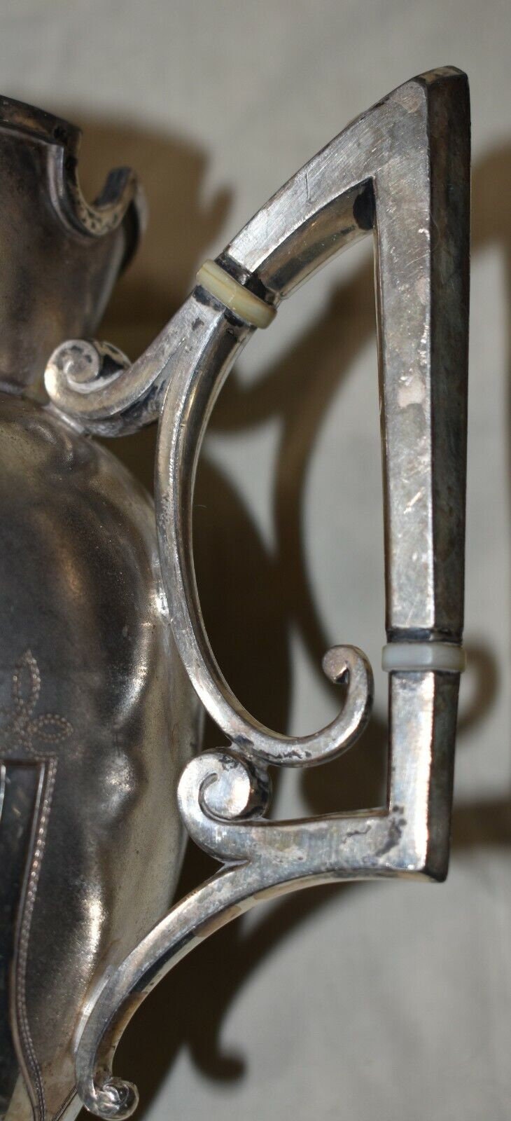 Antique Victorian Gothic Era Large Silver Tea / Coffee Set Rogers Smith ...