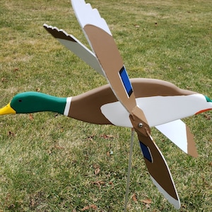 Large Hand Made 20" Mallard Duck Waterfowl Bird Whirligigs 'folk Art ...