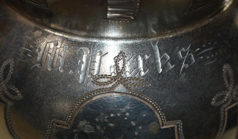 Antique Victorian Gothic Era Large Silver Tea / Coffee Set Rogers Smith ...