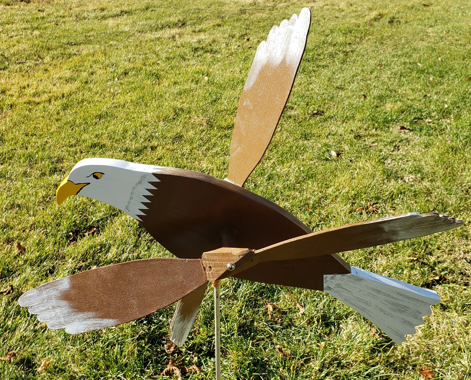 Large 21 Hand Made American Bald Eagle Bird Whirligig | Etsy