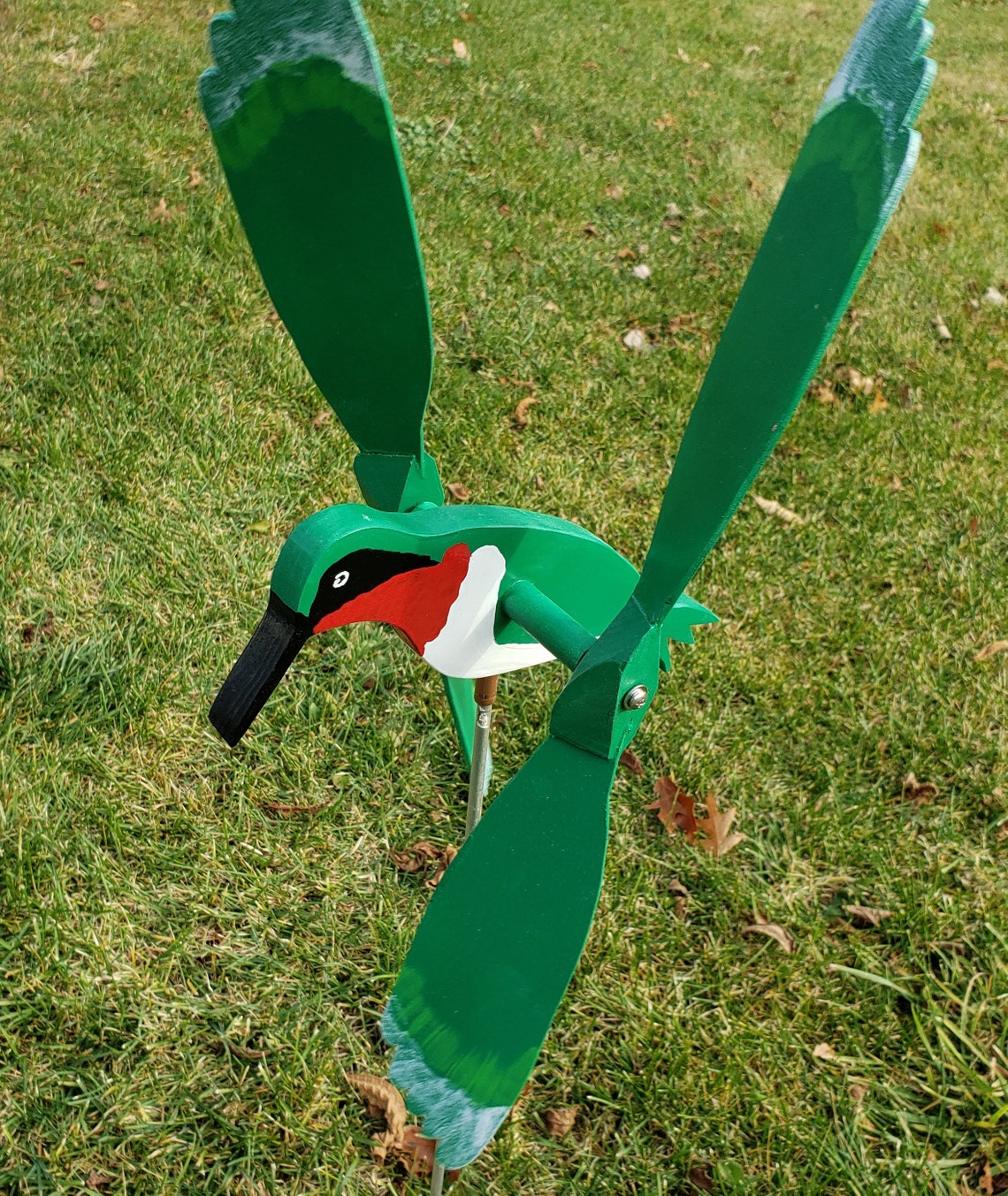 Large 20 Hand Made Ruby Throated Hummingbird Whirligig | Etsy