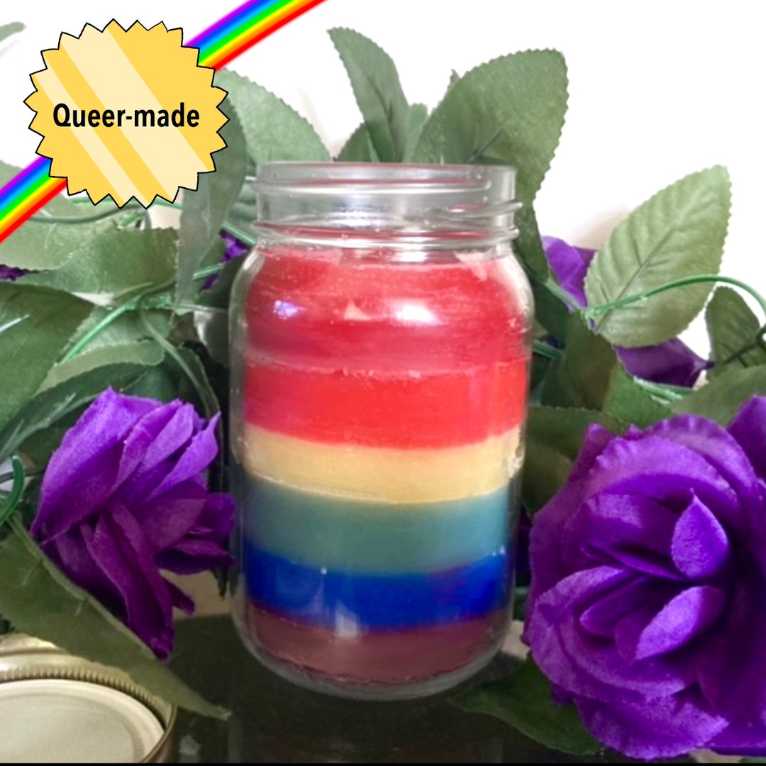 Queer Made Pride Flag Candle Gay Pride Month Gift Rainbow Flag Candles ...