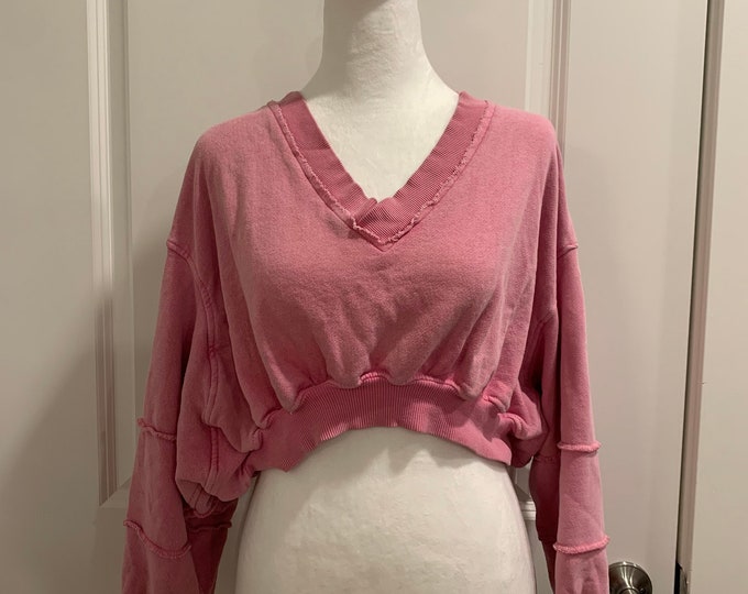 Pink Cropped Seatshirt - Etsy