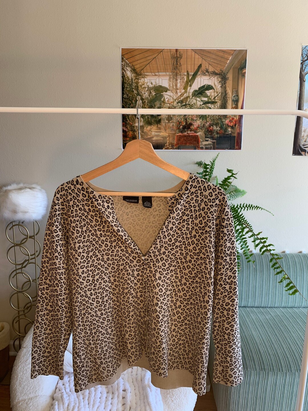 Cheetah Print Sweater - Etsy