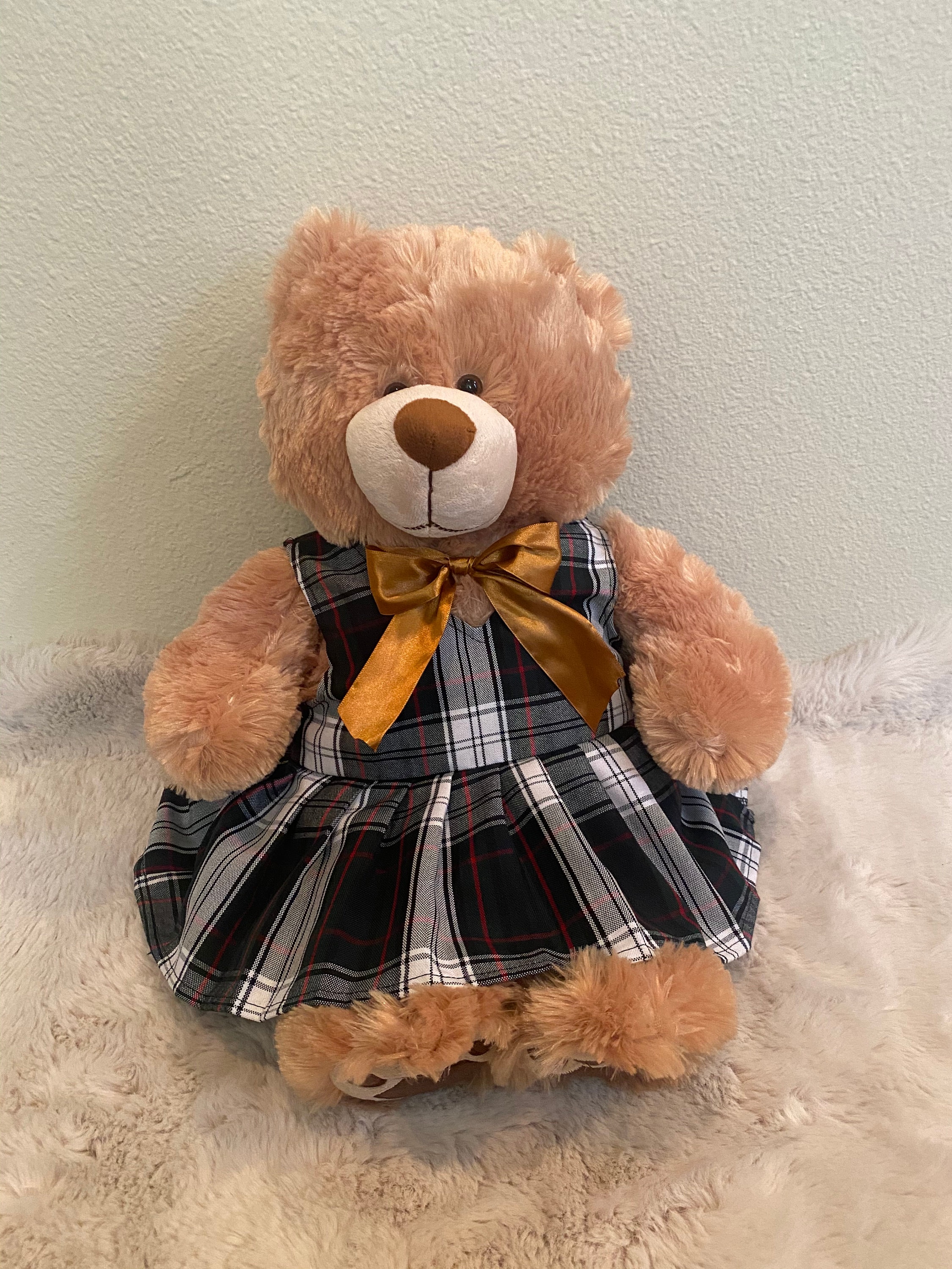 18 Inch Soft Plush Teddy Bear in Navygreen Red and White - Etsy