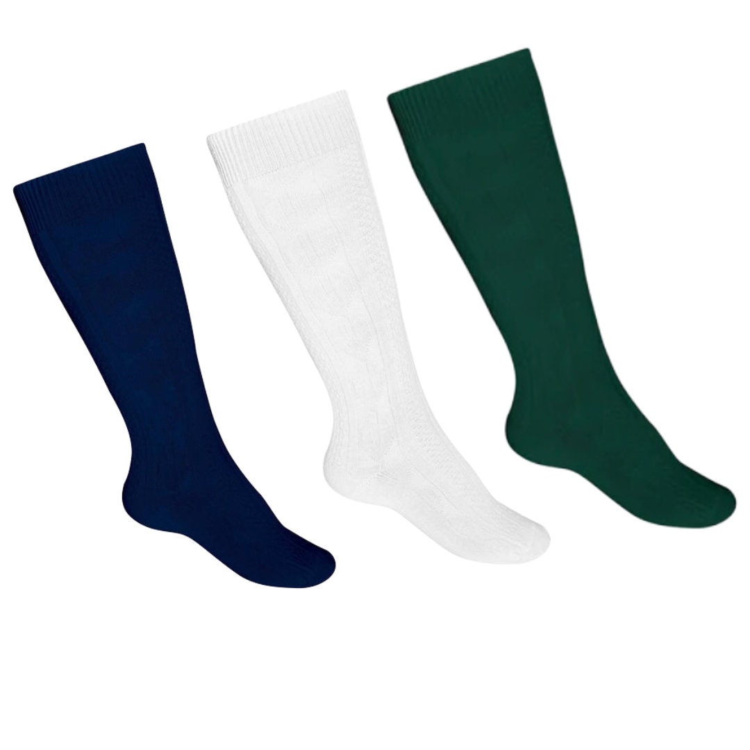 Girl's Cable-knee Hi Socks-school Uniform Socks-super Soft-comfortable ...