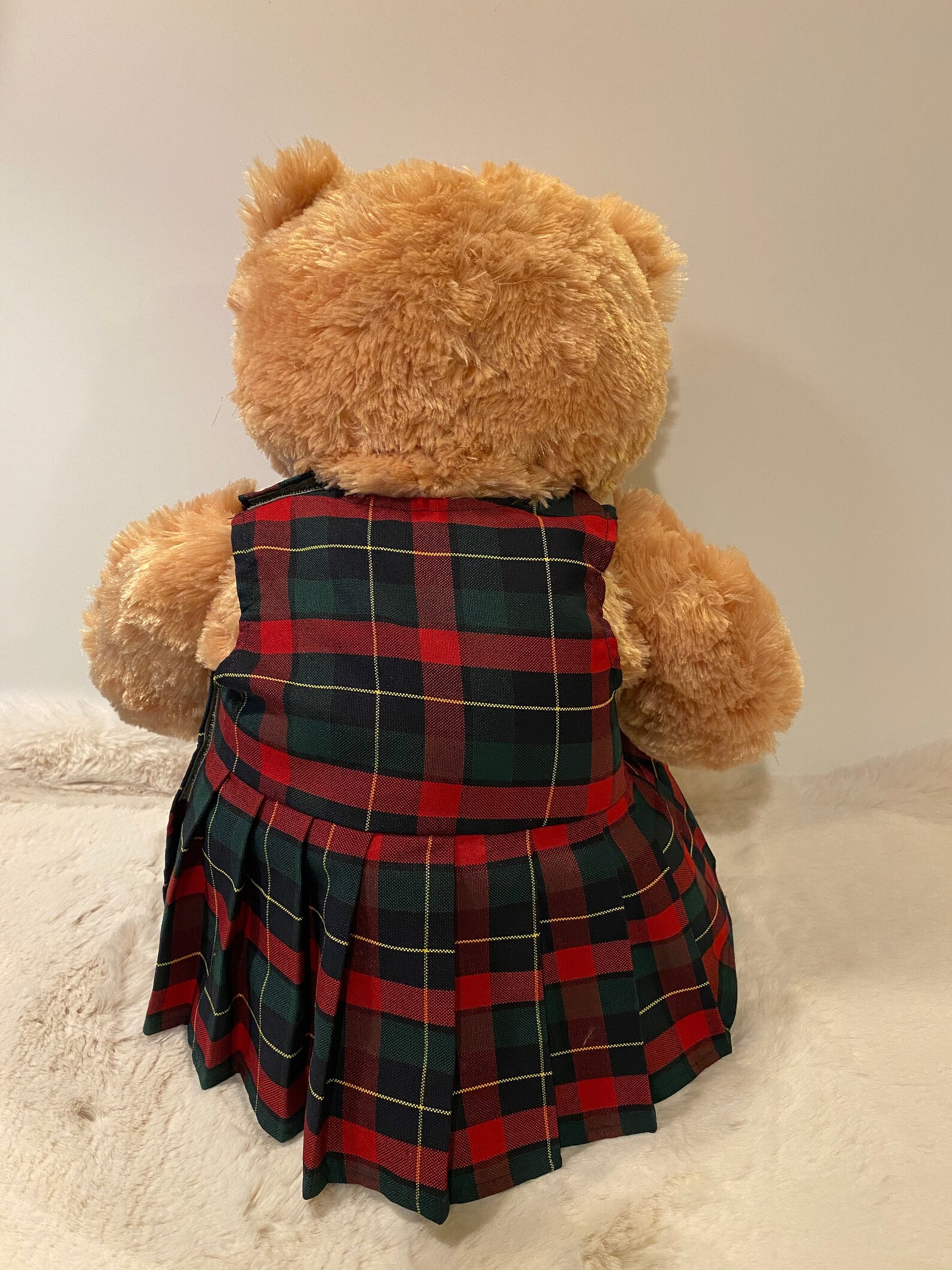 18 Inch Soft Plush Teddy Bear in Redforestblackyellow Plaid - Etsy