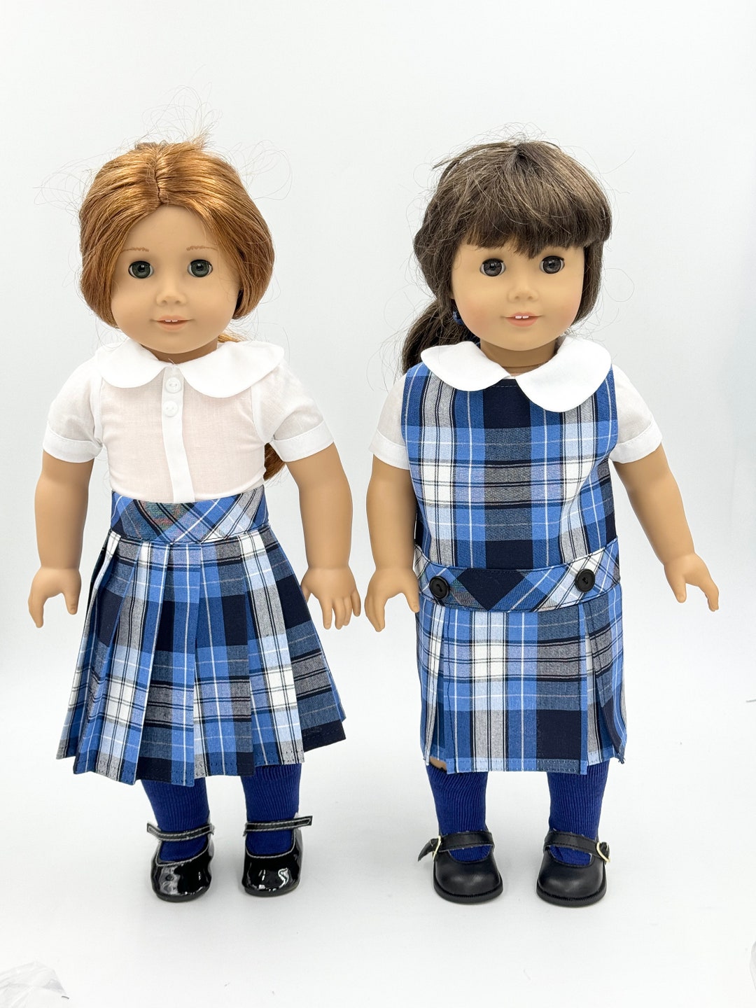 Plaid 76/18 Inch Doll Uniform Outfit/two Styles/school Plaid Jumper ...