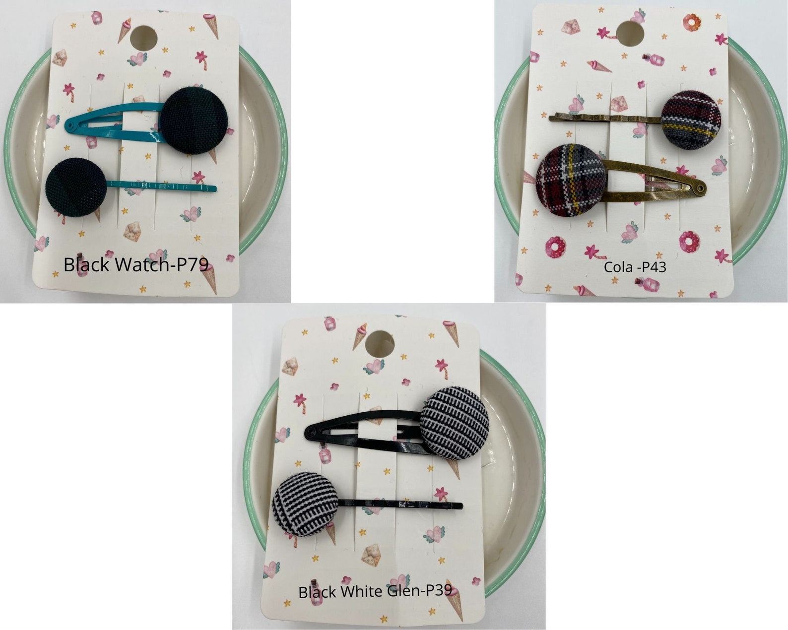 Colorful Hair Clip/hair Bobby Pin/barrette Snap Clip/set of 2/school ...