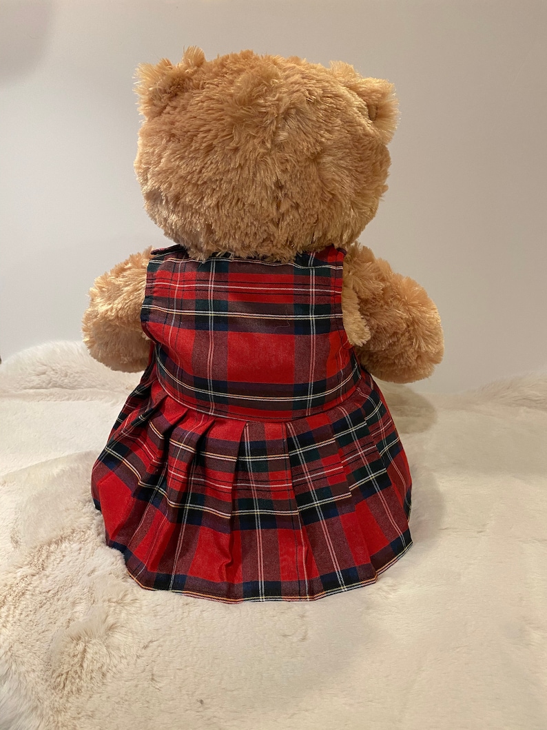 18 Inch Soft Plush Teddy Bear in Classic Red Plaid Fabric - Etsy