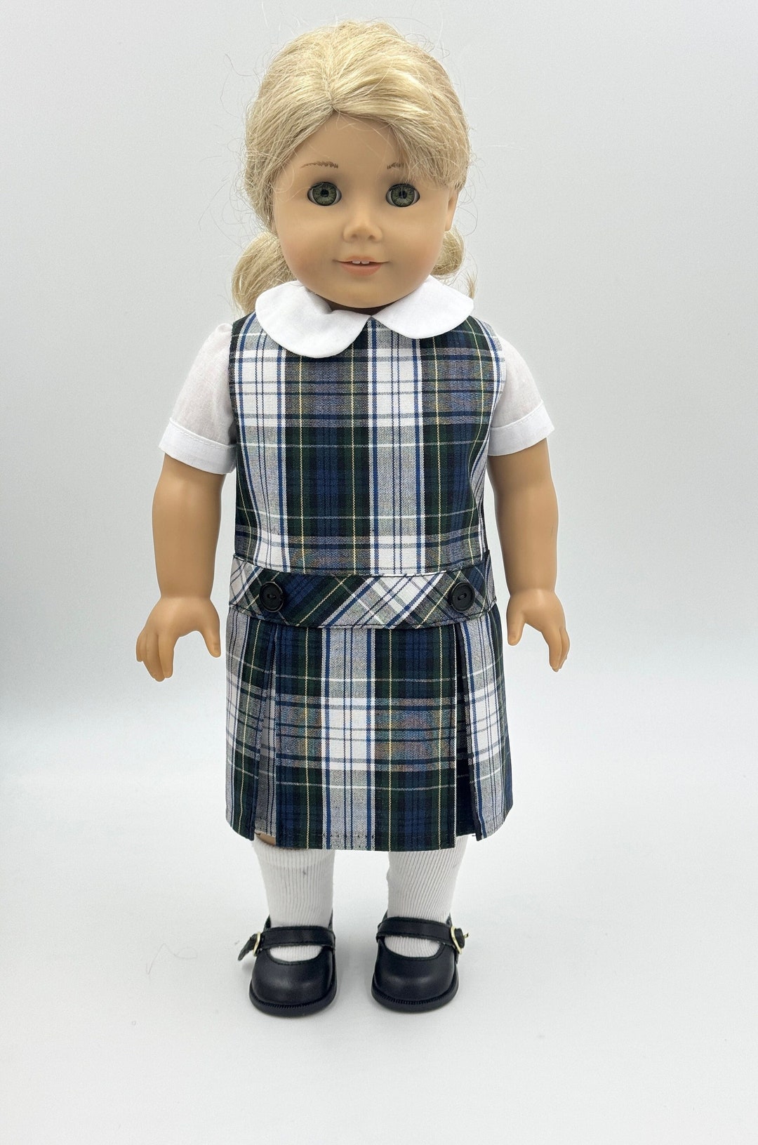 Plaid 80/18 Inch American Doll Uniform Outfit/dropped Waist - Etsy