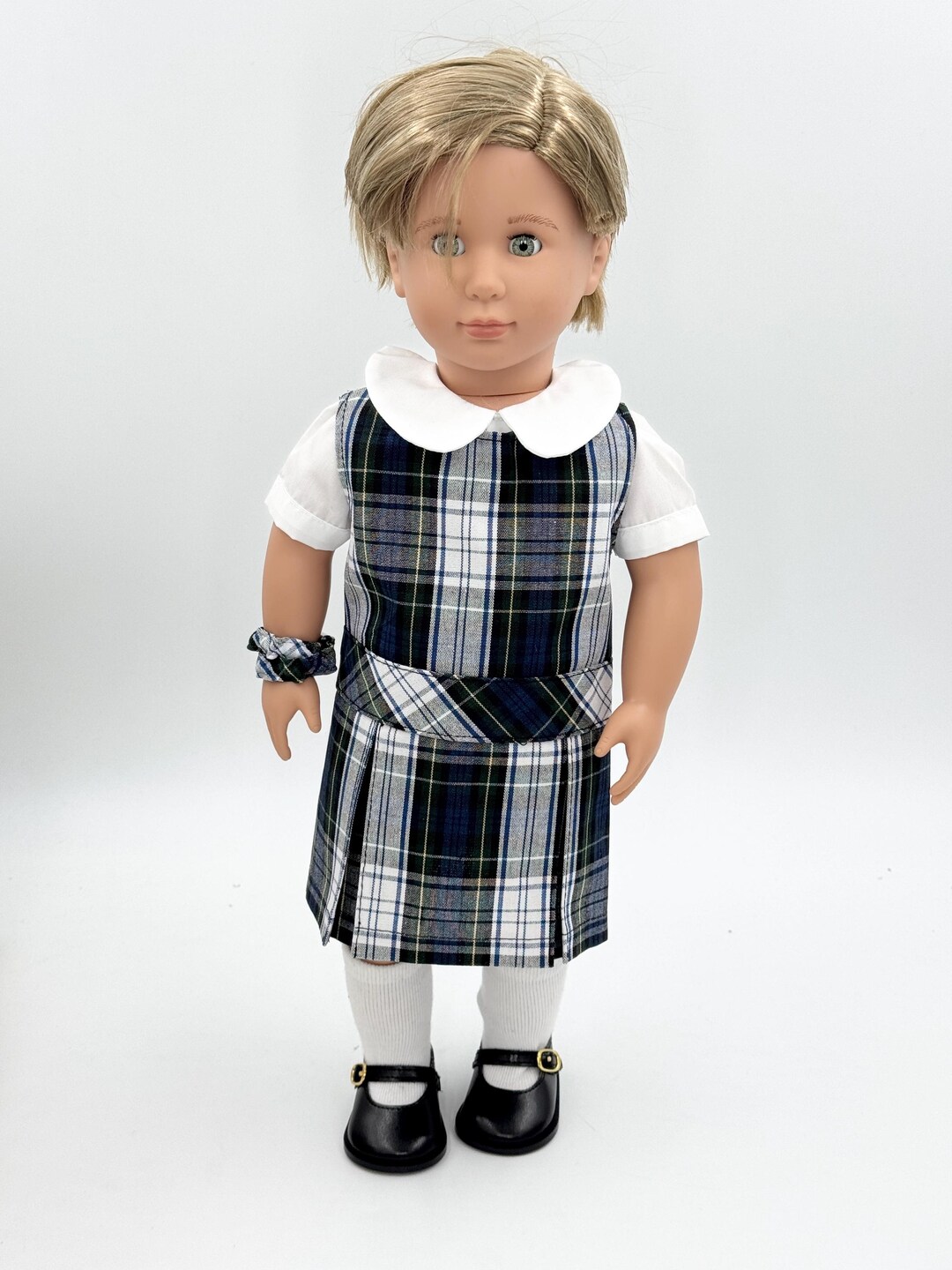 Plaid 80/18 Inch Doll Uniform Outfit/dropped Waist Jumper Set/school ...