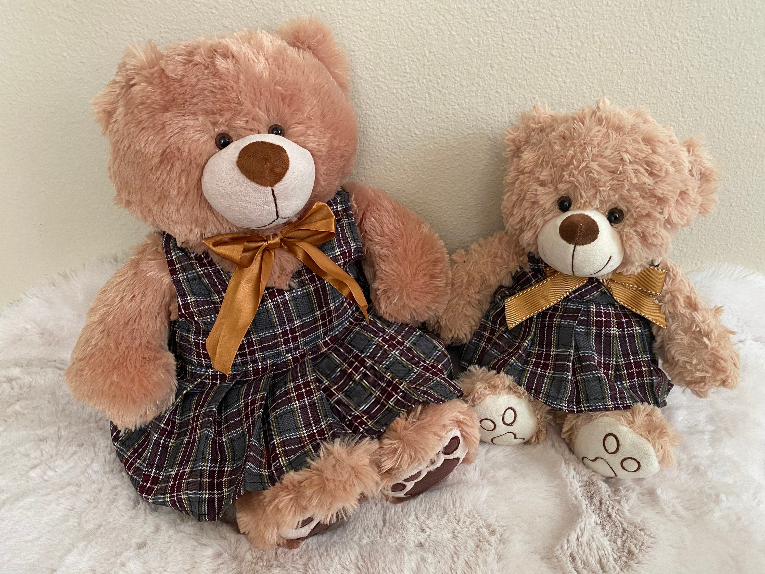 12 inch/18 inch Soft Plush Teddy Bear/ Maroon White Yellow | Etsy