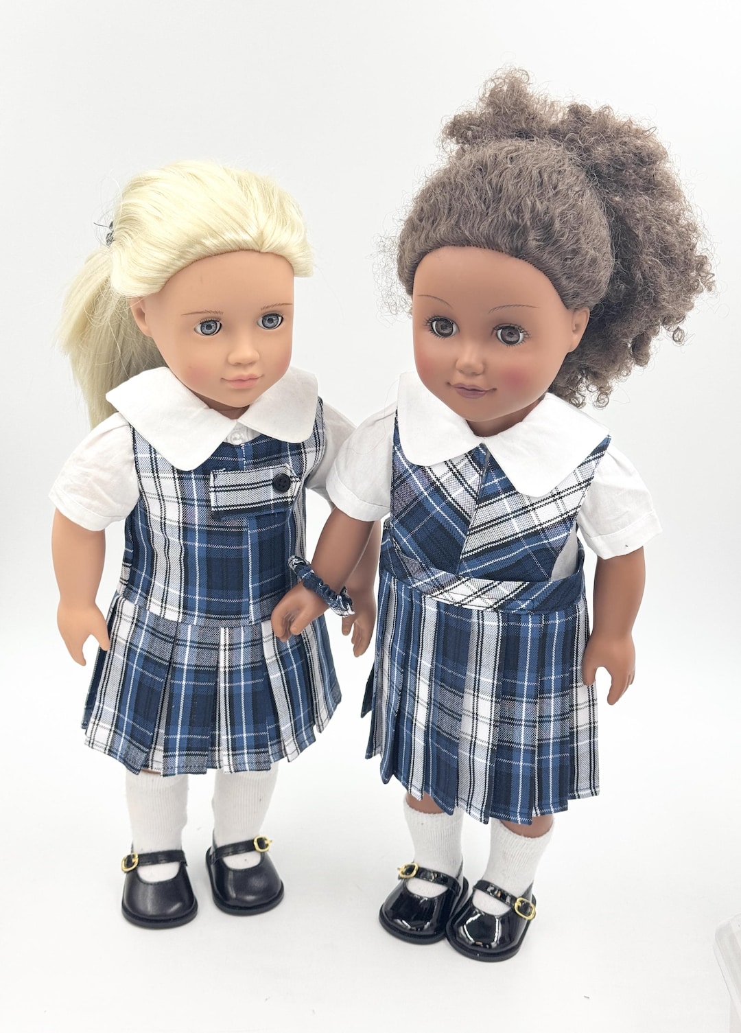 Plaid 85/18 Inch Doll Outfit/two Styles Jumper/school Plaid Jumper ...