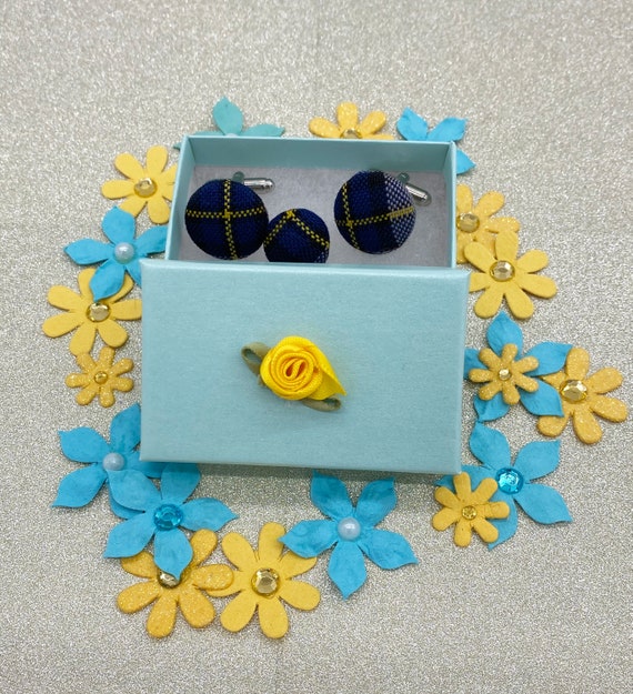 Pius Plaid 87/men Cufflinks and Tie Tack Set/silver | Etsy