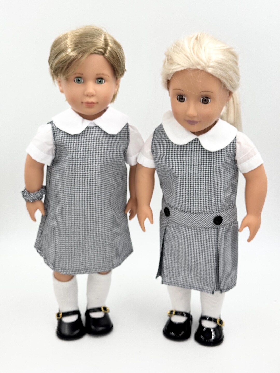 Plaid 03NV/18 Inch Doll Uniform Outfit/dropped Waist or A Line Jumper ...