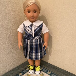 Plaid 85/18 Inch American Doll Outfit/two Styles Jumper/school - Etsy