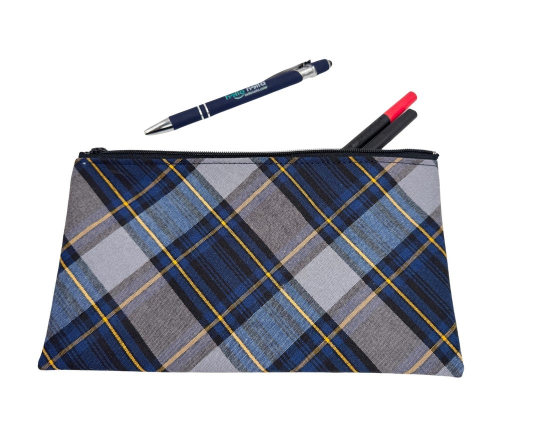 Plaid 57-school Uniform Plaid- Pencil Case -back to School- Zipper ...