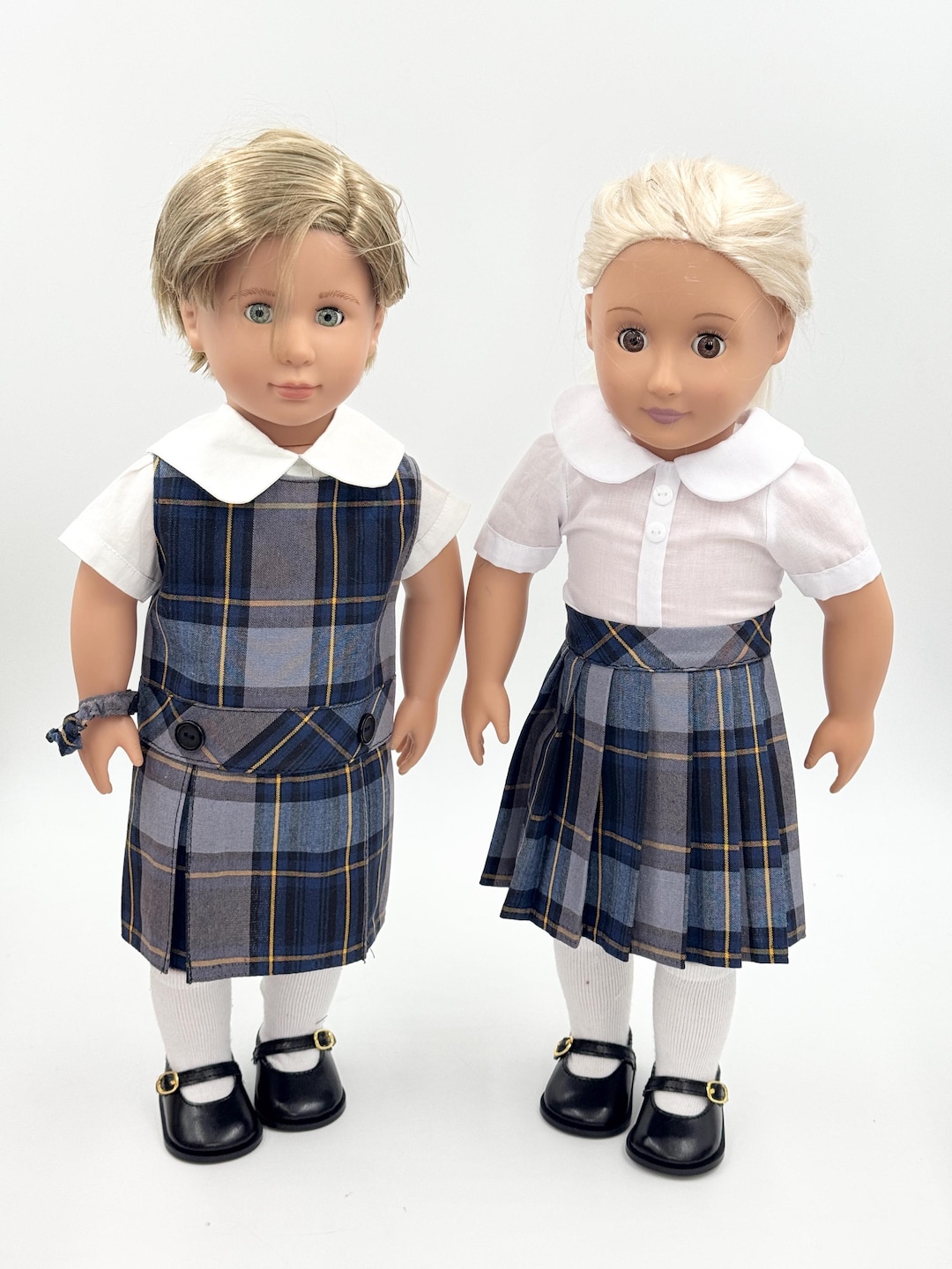 Plaid 57/18 Inch Doll Uniform Outfit/dropped Waist or Pleated Skirt ...