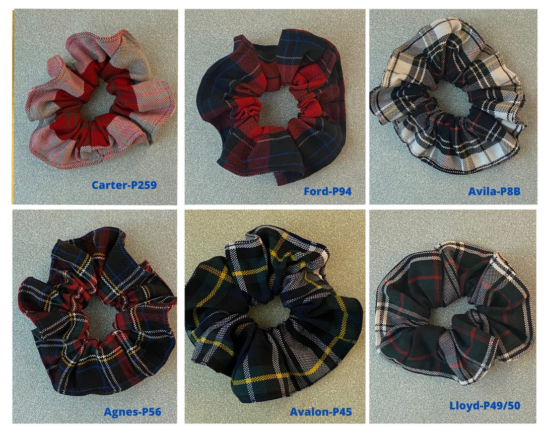 School Uniform Plaid Scrunchies/school Plaids/soft Hair Scrunchies ...