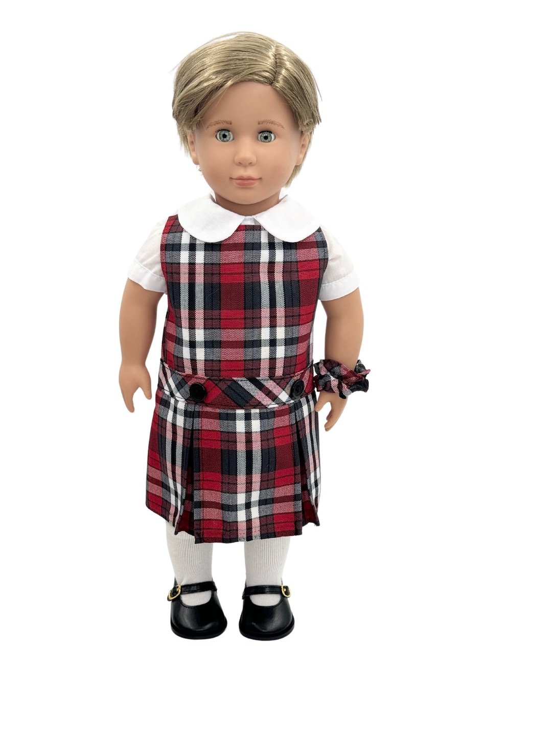 Plaid 69/18 Inch Doll Uniform Outfit/dropped Waist Jumper Set/school ...