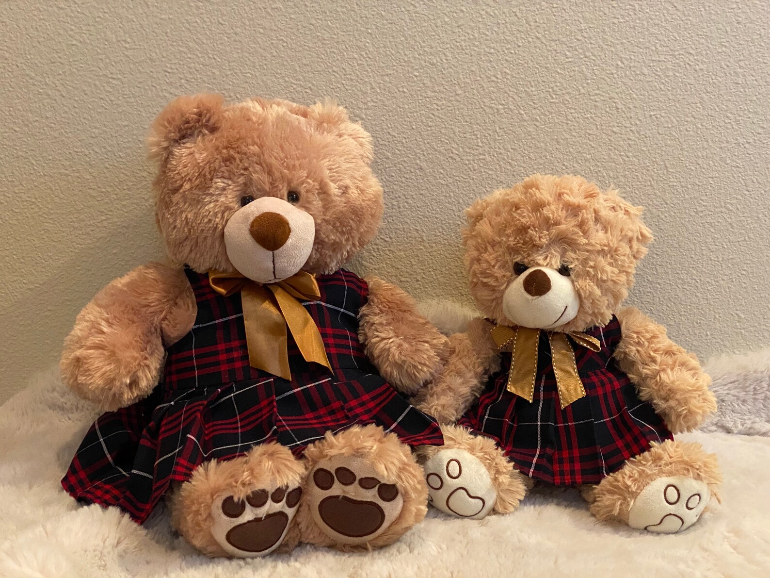 12 Inch/18 Inch Tan Plush Teddy Bear/ Dark Navyred and White - Etsy