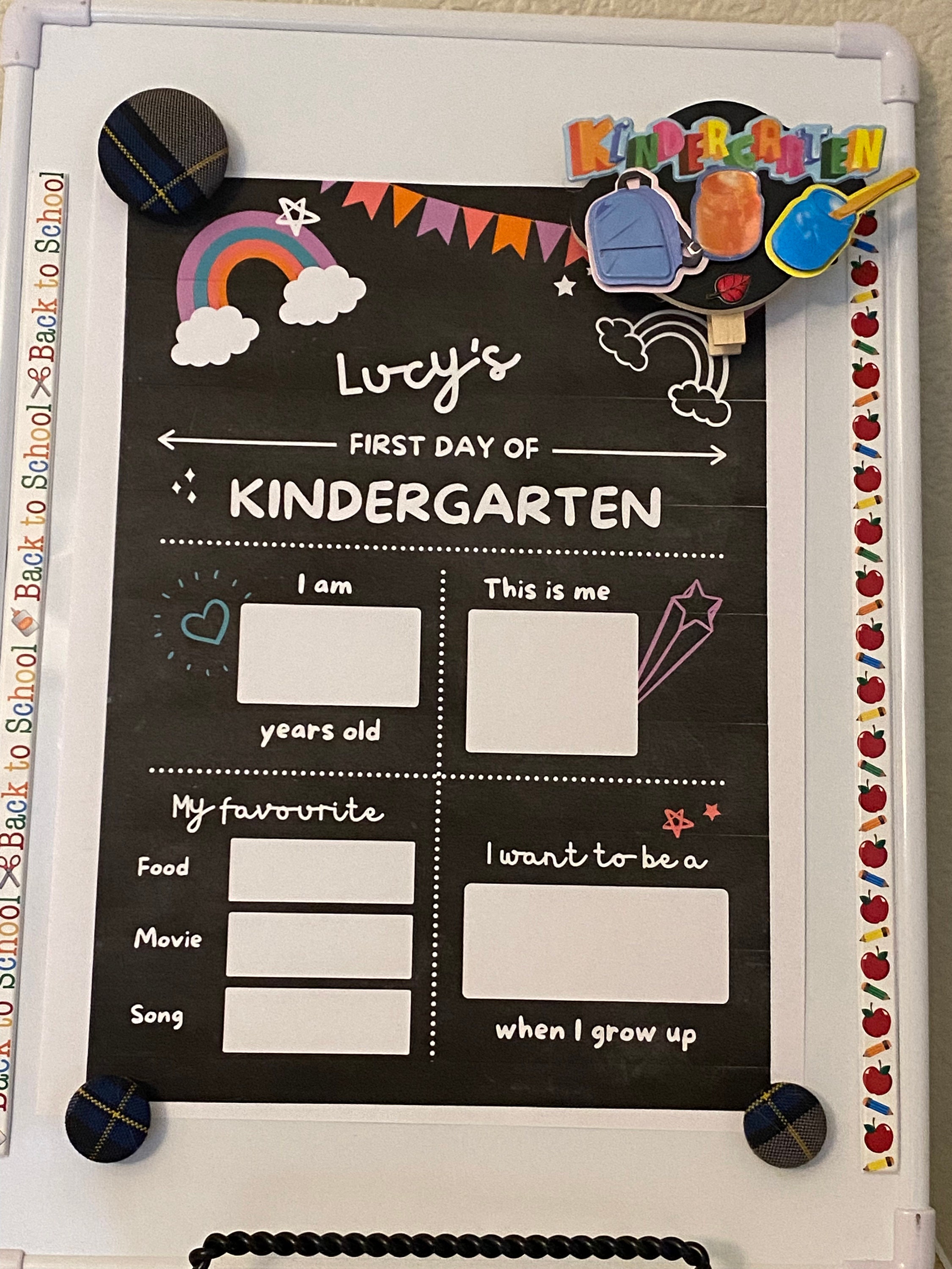 School Uniform Plaid 87/SET of 3/Teacher Magnet/School | Etsy