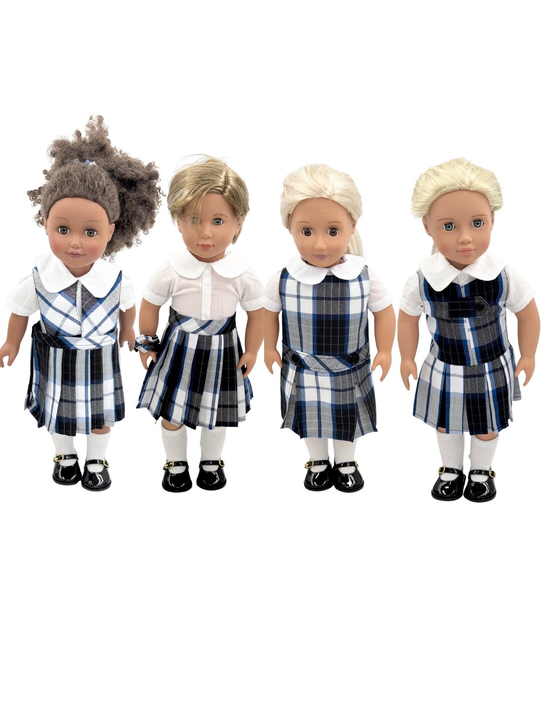 Plaid 578/18 Inch Doll Uniform Outfit/four Styles Jumper/set Include ...