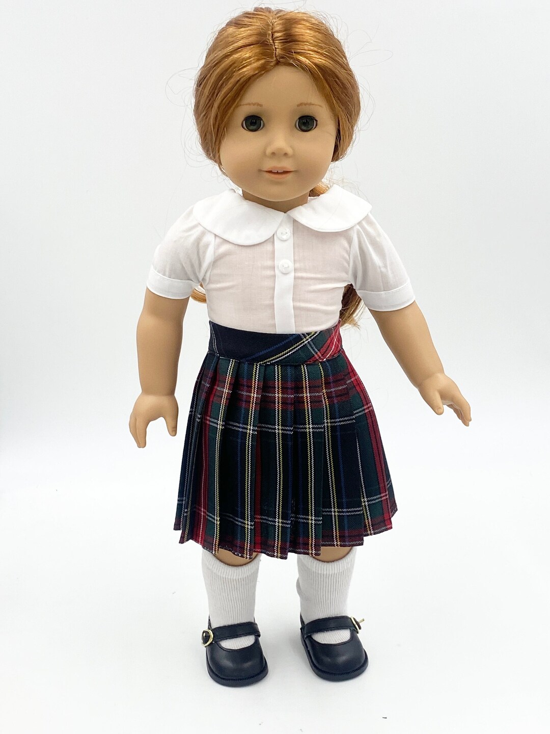 Plaid 63/18 Inch American Doll Uniform Outfit/pleated Skirt - Etsy