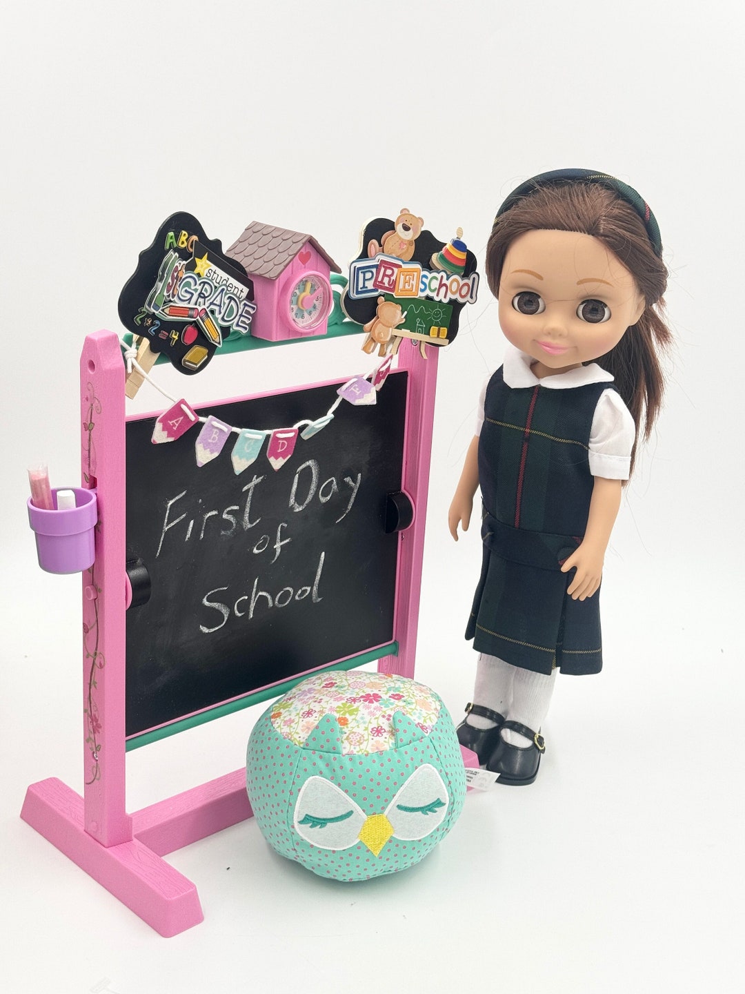 Plaid 83/14.5 Inch Doll Uniform Outfit/dropped Waist Jumper/matching ...